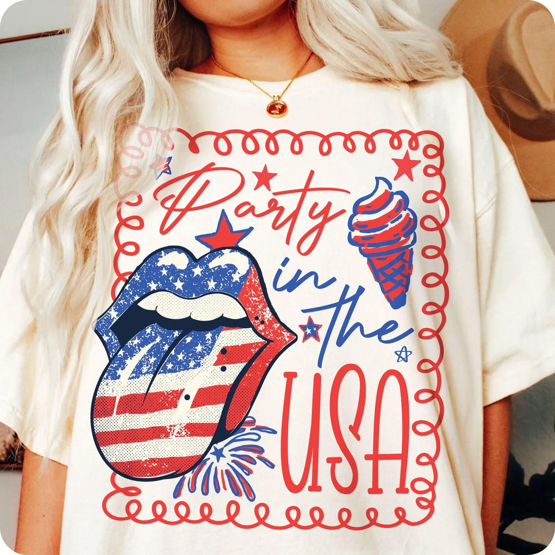 Tiny Hug Party In The Usa : Coquette 4Th Of July Design All Size S-5XL ...