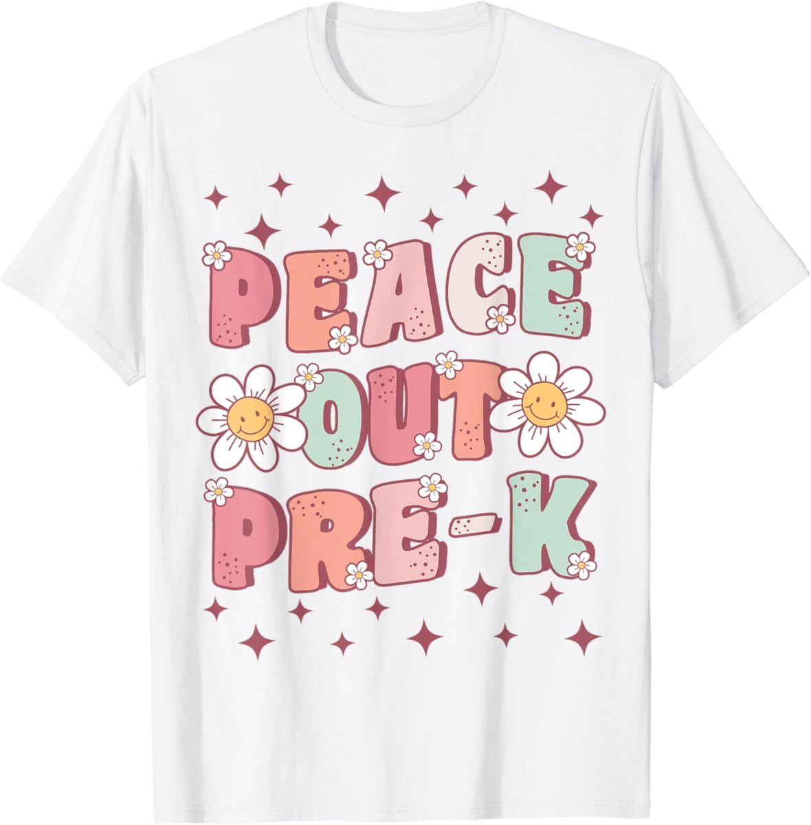 Tiny Hug Peace Out Pre-K Cute Groovy Last Day Of Preschool Graduation T ...