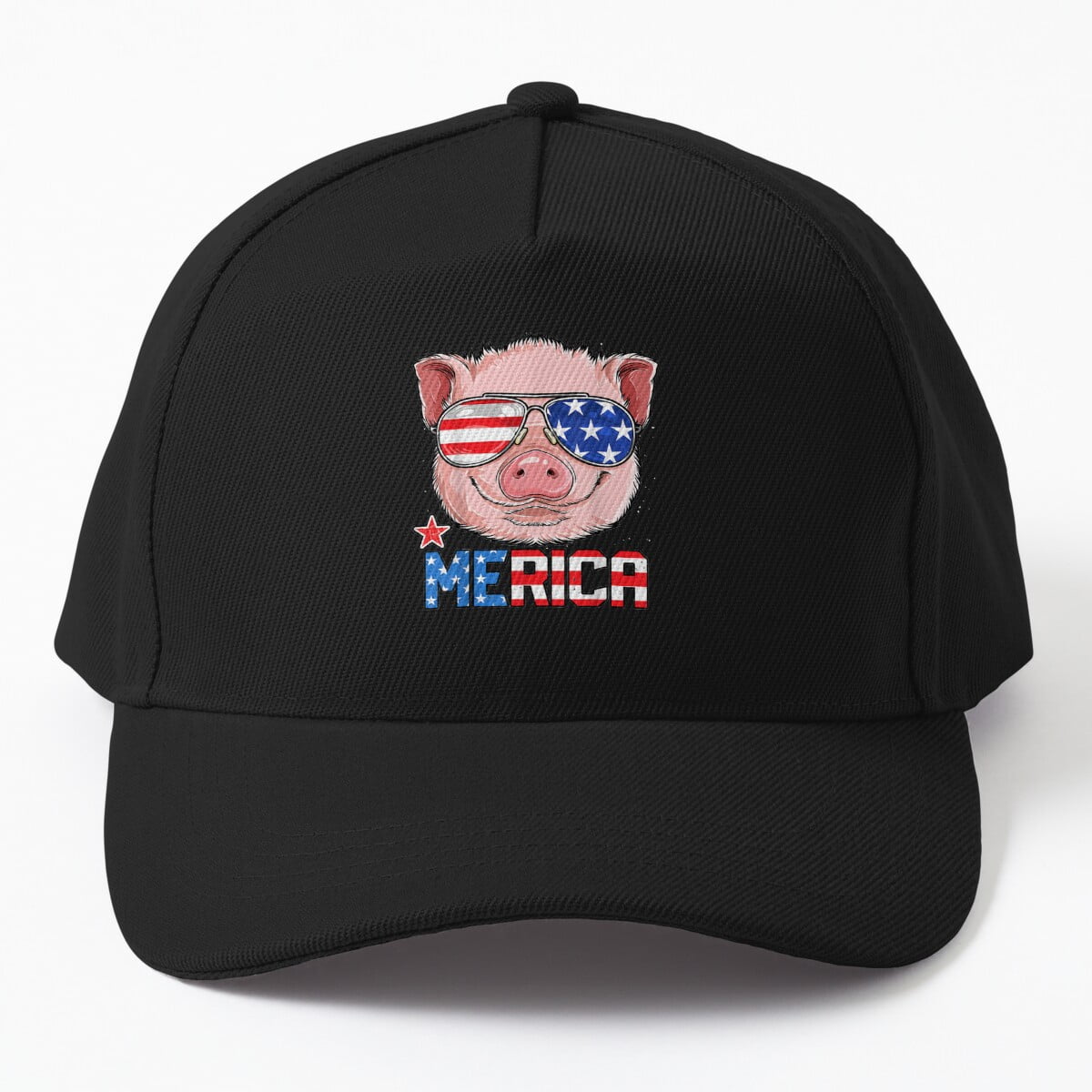 Tiny Hug Pig Merica 4Th Of July Girls Kids American Flag Usa Cap, Hats For Men, Gift For Him ...