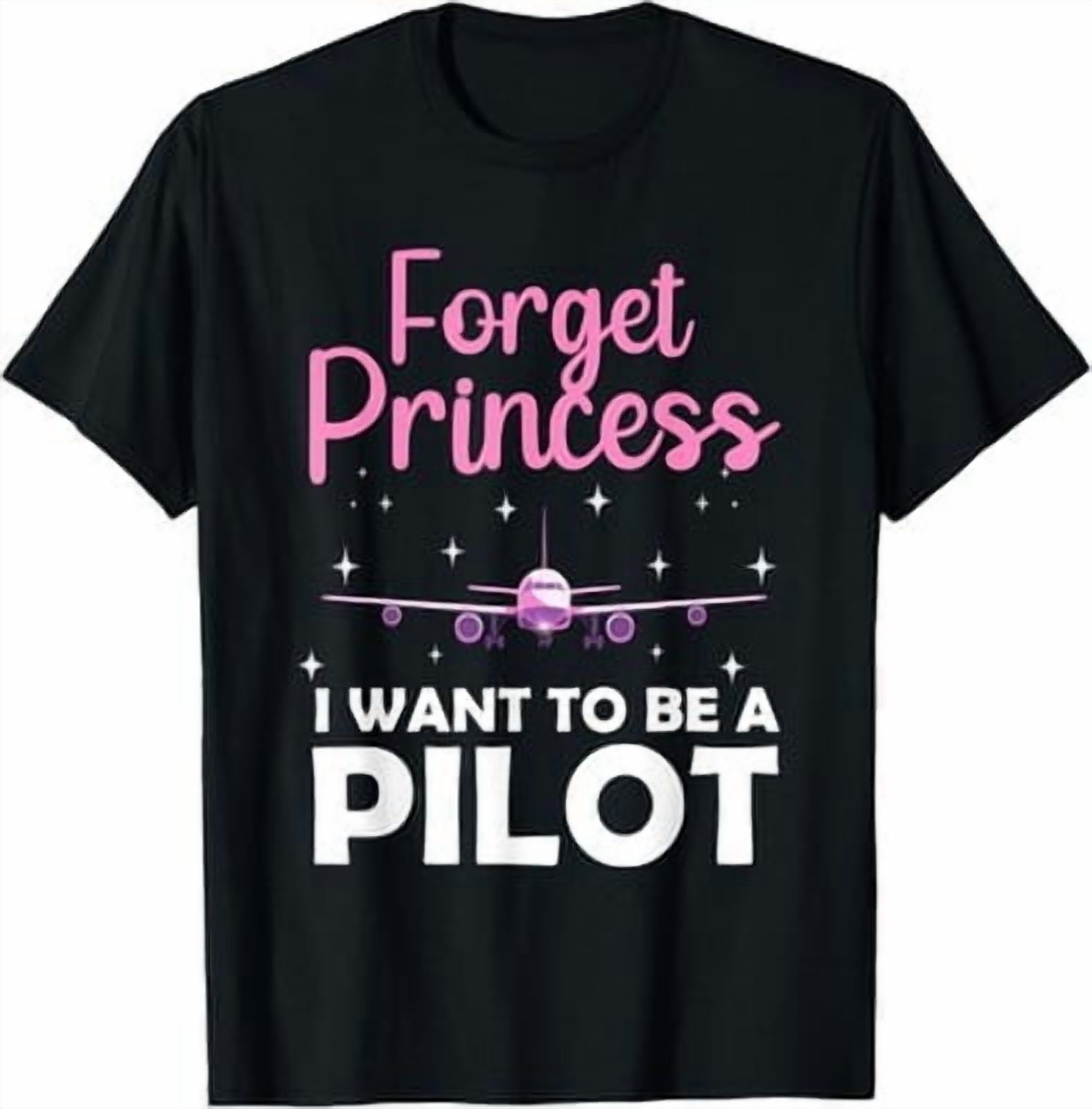 Tiny Hug Pilot Design For Women Girl Aviation Airplane Pilot T-Shirt ...