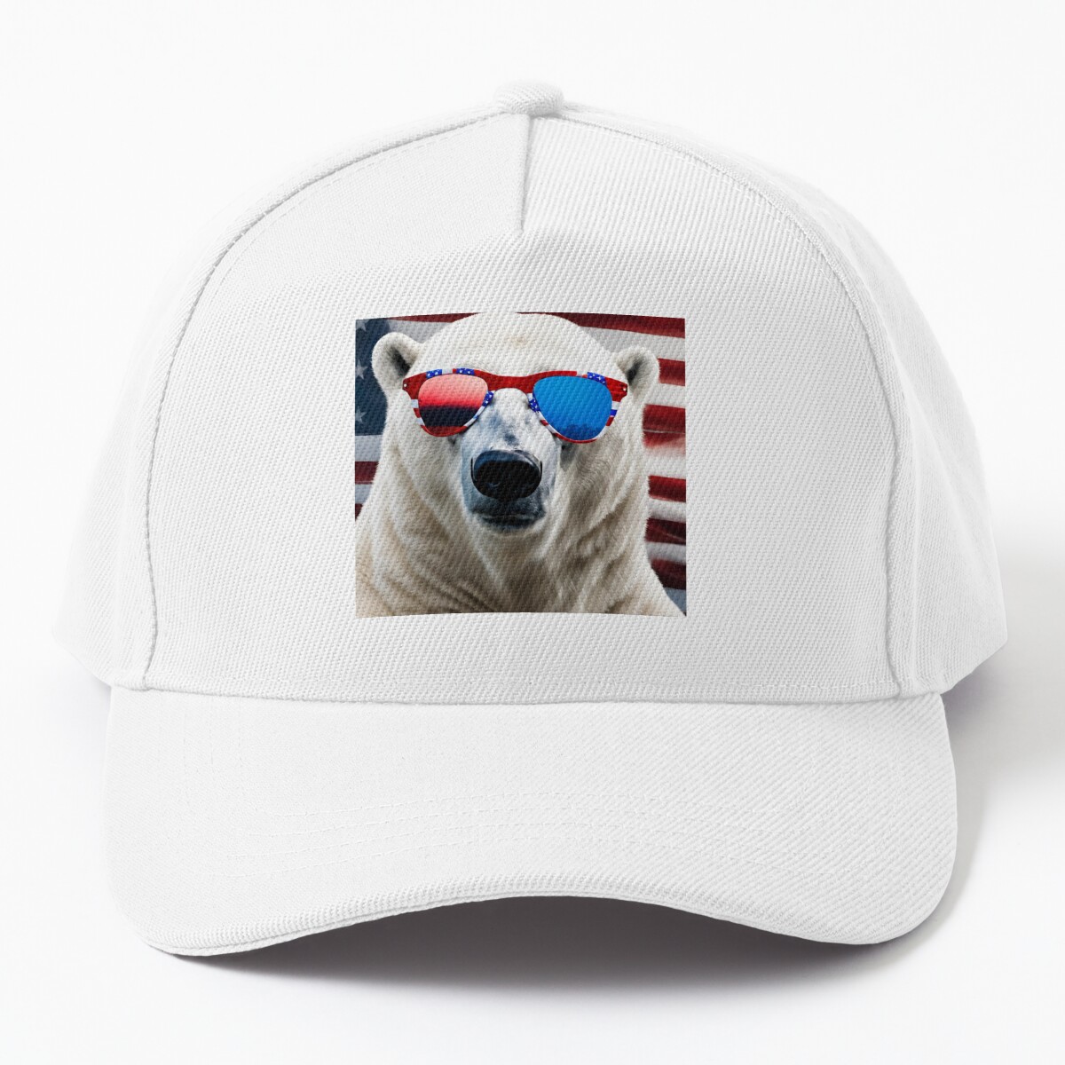 Tiny Hug Polar Bear American Flag Funny 4Th Of July Cap, Hats For Men ...
