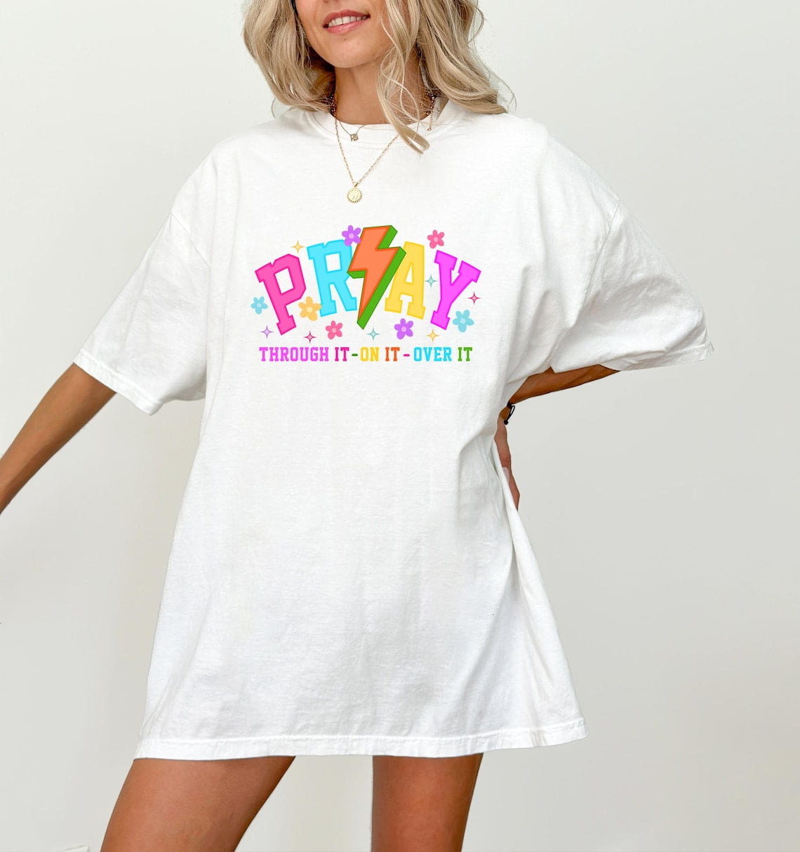 Tiny Hug Pray On It, Pray Over It, Pray Through It, Christian Shirt ...