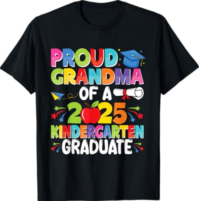 Tiny Hug Proud Grandma Class Of 2025 Kindergarten Graduate Graduation T ...