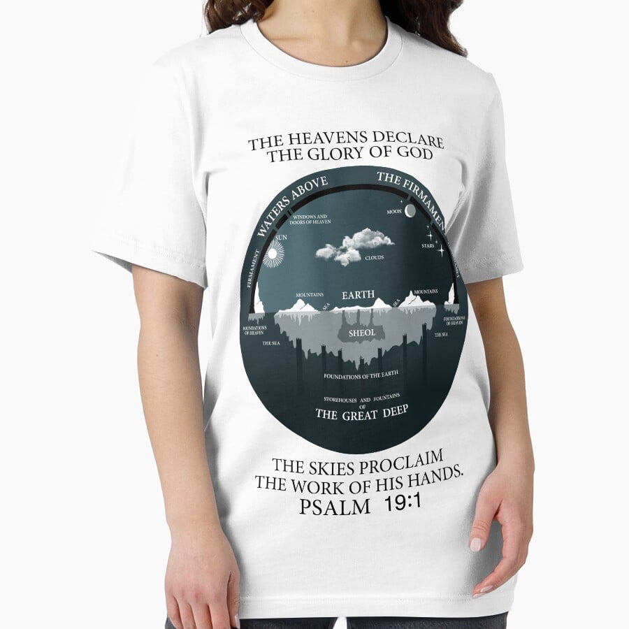 Tiny Hug Psalm 19:1 Flat Earth Clothing Vector Design Essential T-Shirt ...