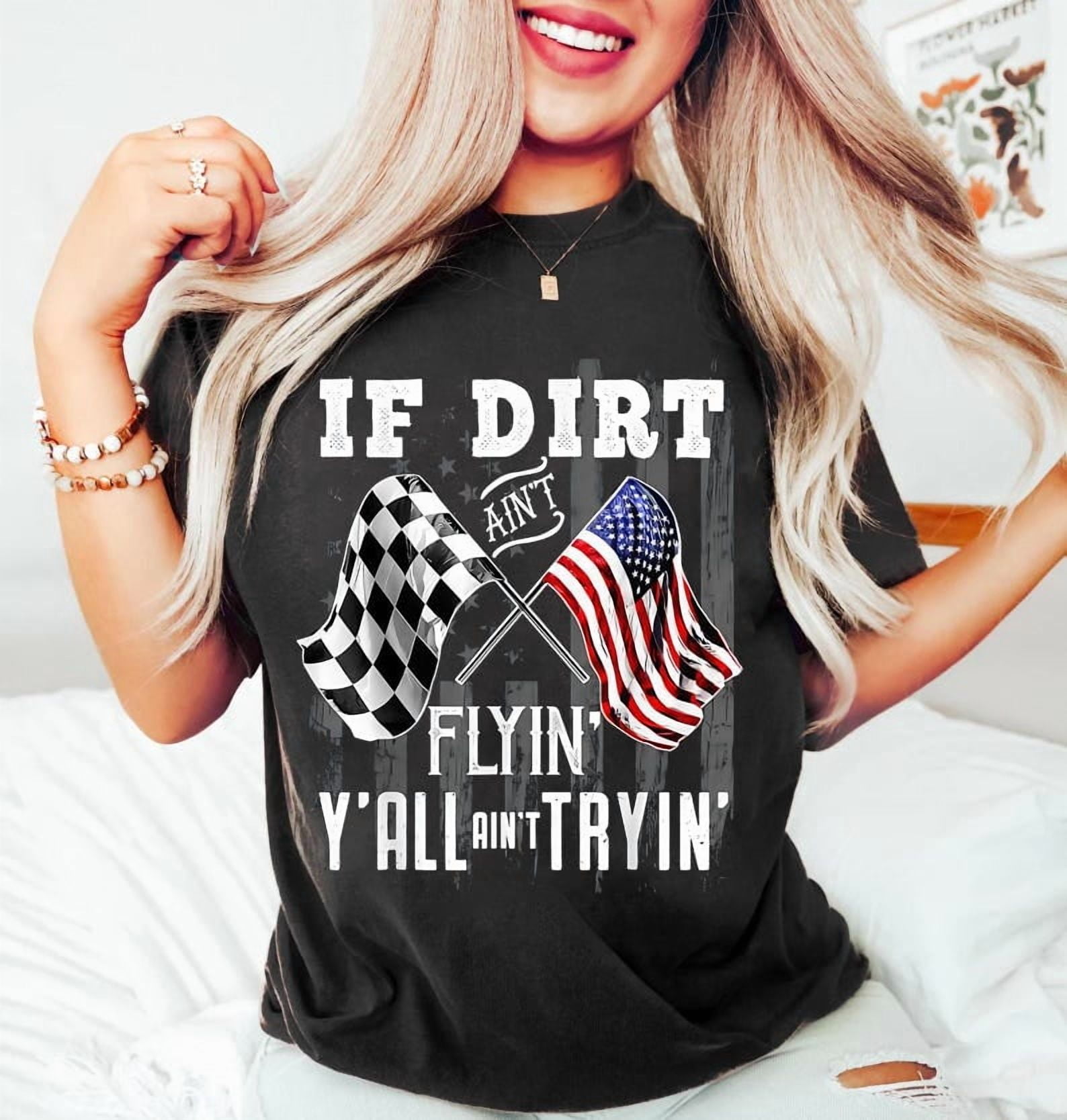 Tiny Hug Racing Flag American & Checkered Flags - Bold Typography All ...