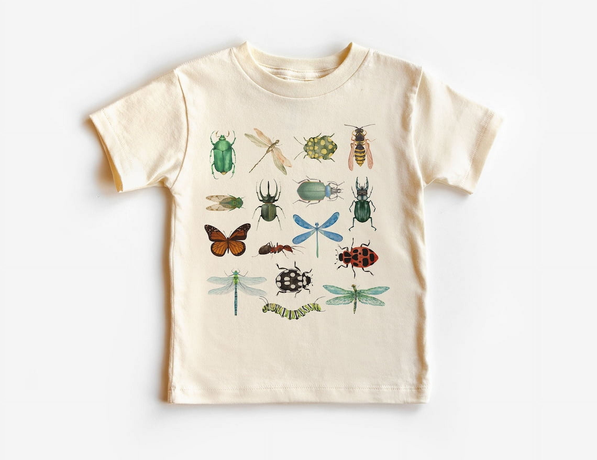 Tiny Hug Retro Bugs Toddler Shirt - Cute Entomology Children'S Clothing ...