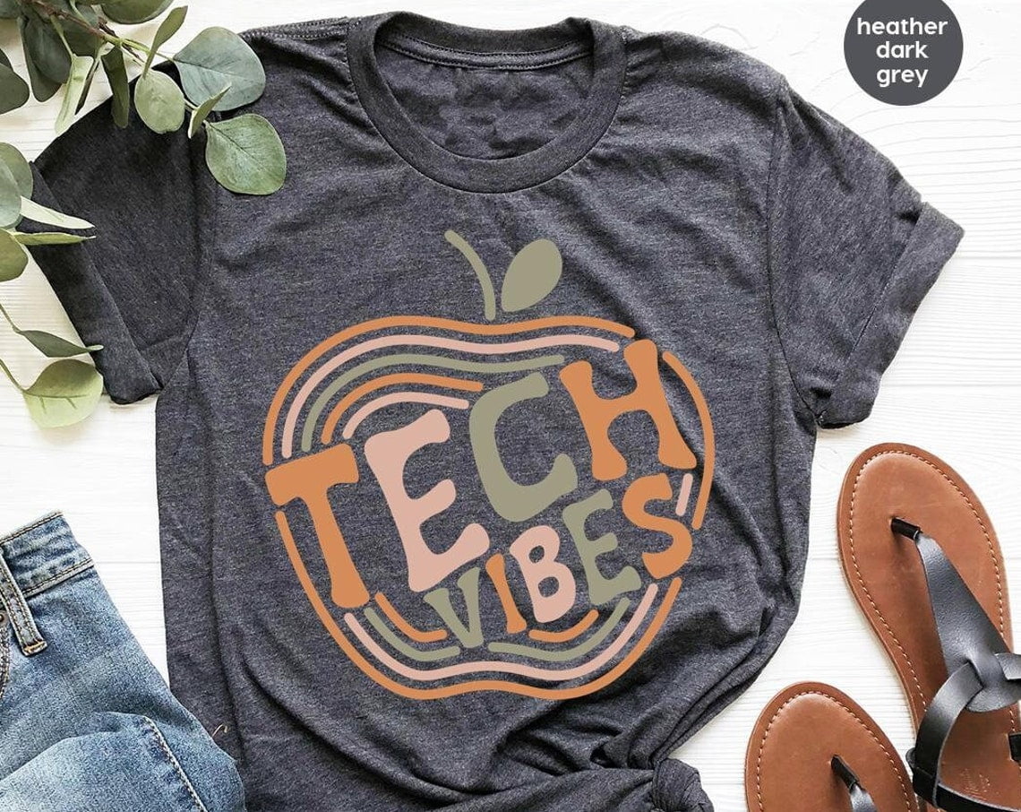 Tiny Hug Retro Technology Teacher Shirt, Tech Technology Gifts Shirt ...