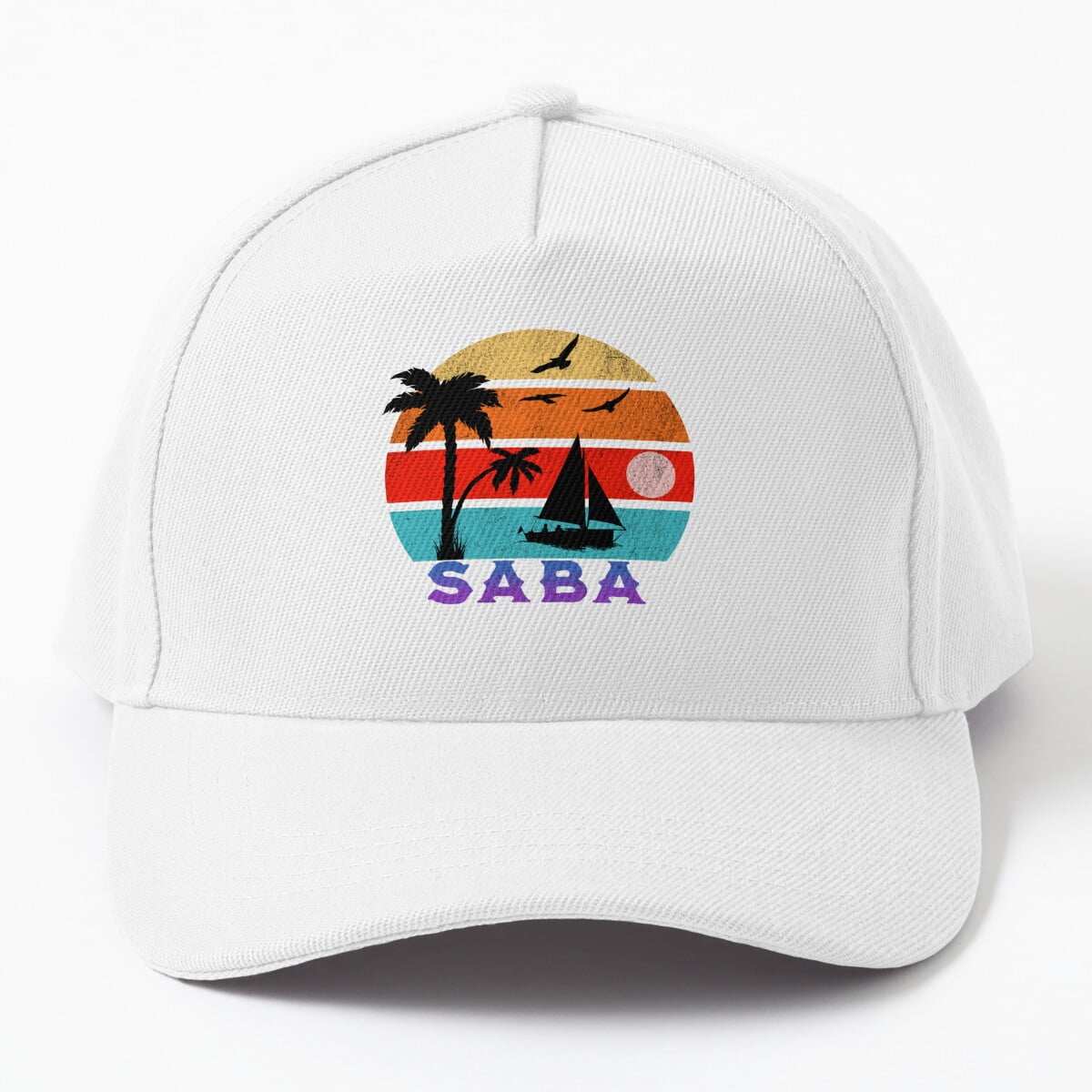 Tiny Hug Saba Retro Sunset Ocean Grandfather Cap Hats For Men, Gift For ...