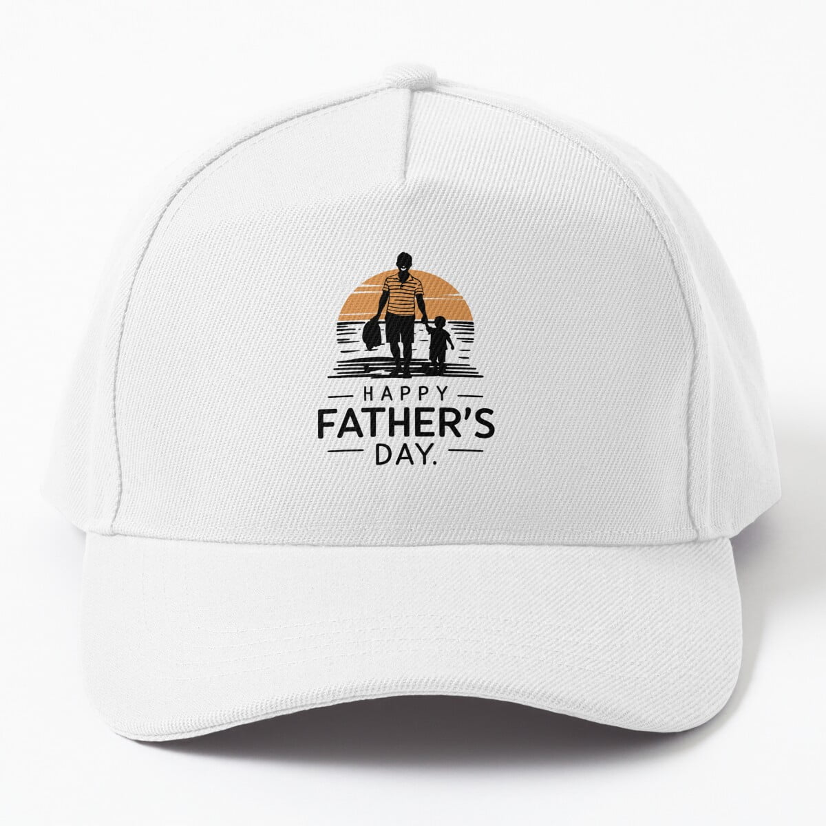 Tiny Hug Silhouette Figure With Sun Happy Fathers Day Cap Hats For Men ...