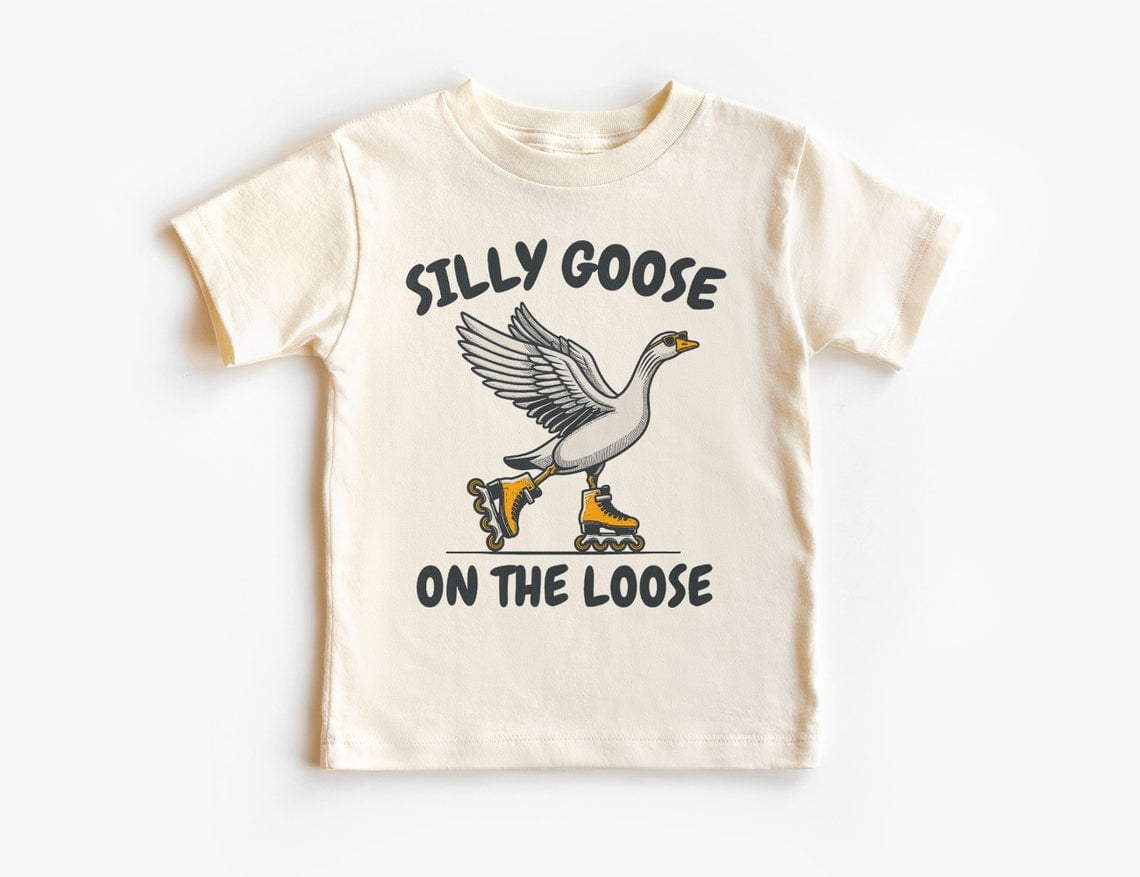 Tiny Hug Silly Goose On The Loose Toddler Shirt - Rollerblading Goose ...