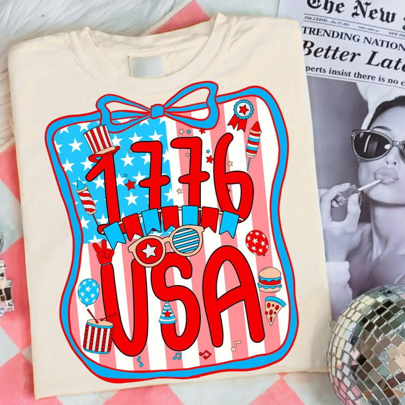 Tiny Hug Sippin’ Sweet Tea And Liberty Bundle, Retro 4Th Of July ...