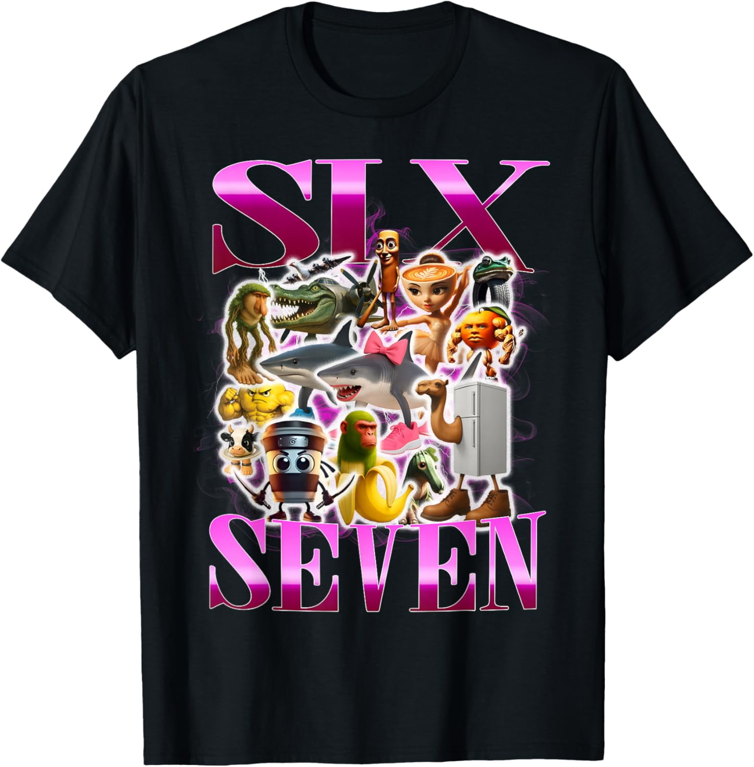 Tiny Hug Six Seven Birthday Viral Italian Brainrot T-Shirt All Size S ...