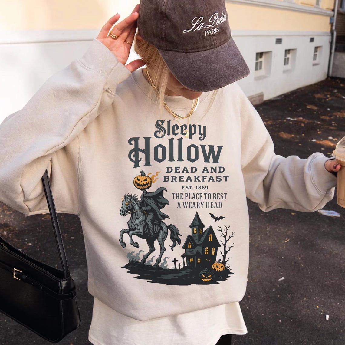 Tiny Hug Sleepy Hollow Ghost Sweatshirt, Spooky Fall Vibes, Headless ...