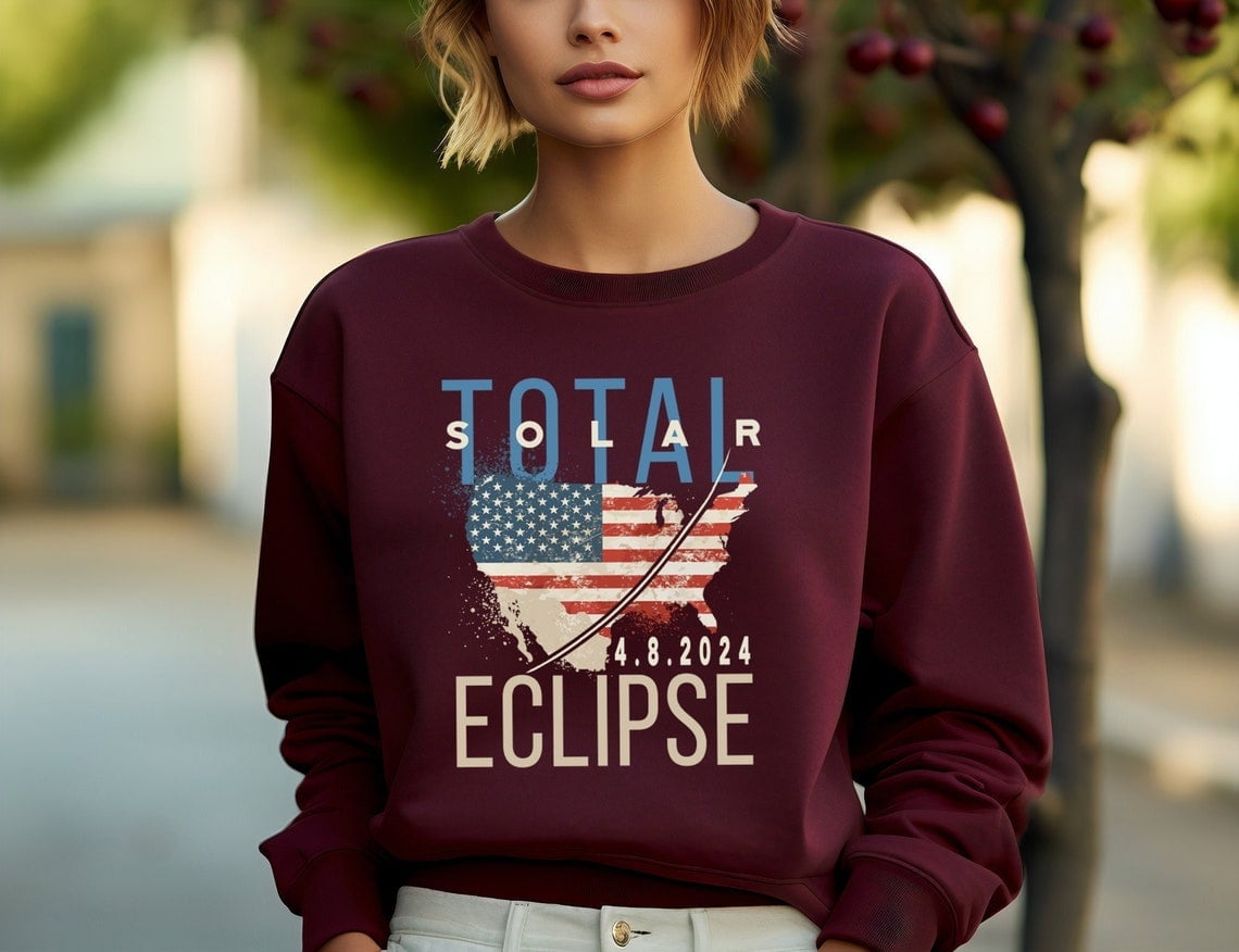 Tiny Hug Solar Eclipse Sweatshirt, Lunar Eclipse Tshirt, 2024 America ...