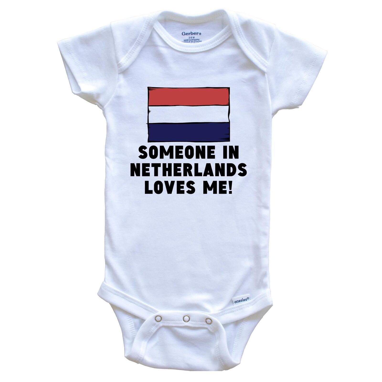 Tiny Hug Someone In Netherlands Loves Me Dutch Flag Baby Bodysuit, New ...