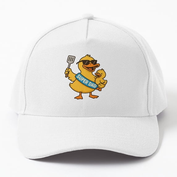 Tiny Hug Super Dad Duck – Father'S Day Cartoon Design Cap Hats For Men ...