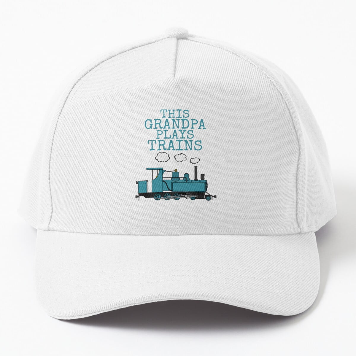 Tiny Hug This Grandpa Plays Trains, Steam Train Father'S Day Cap Hats ...