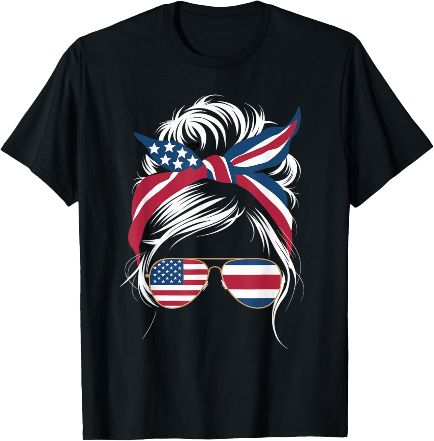 Tiny Hug Tropical Pura Vida Messy Hair Bun Usa American Costa Rica T ...