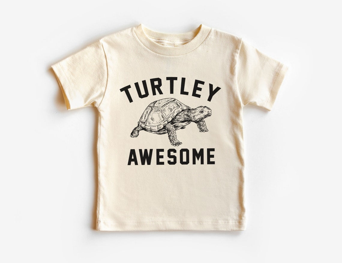 Tiny Hug Turtley Awesome Toddler Shirt - Turtle Reptile Kids Tee ...