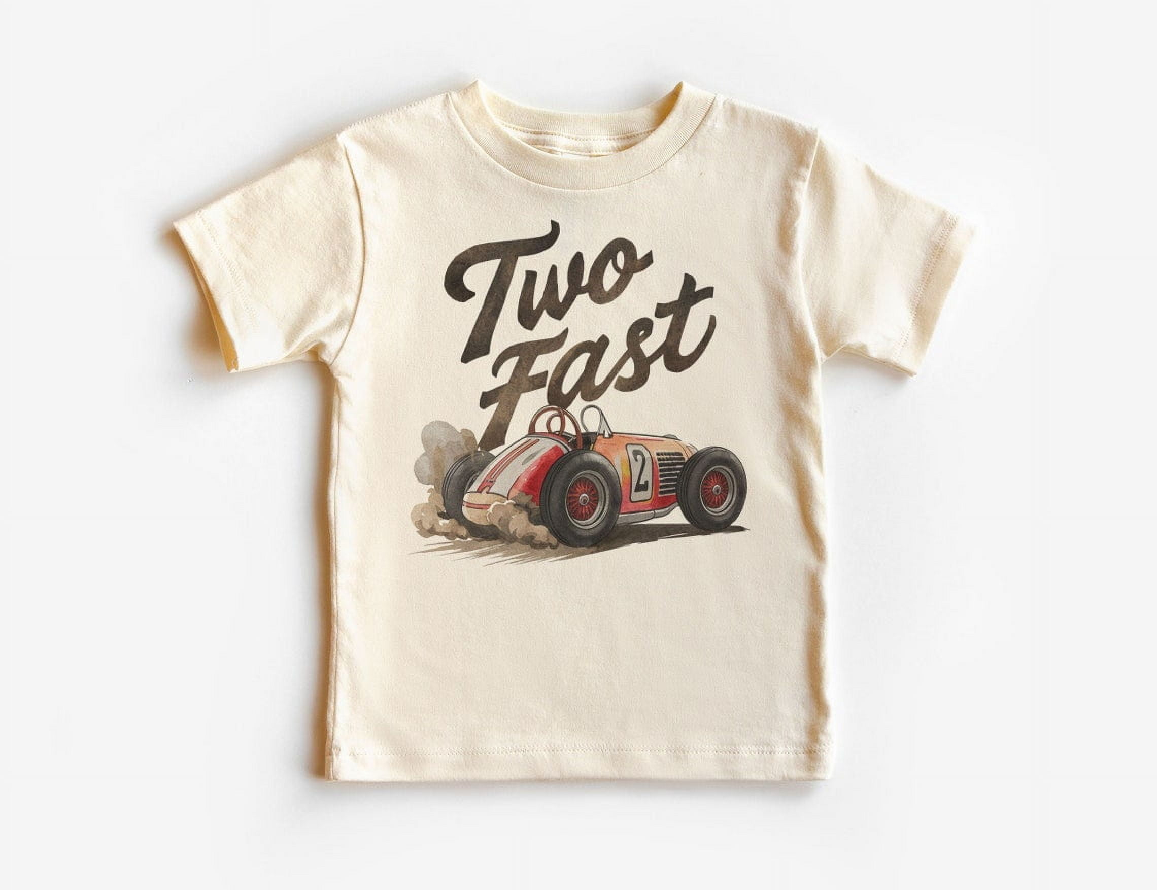 Tiny Hug Two Fast Toddler Birthday Shirt - Boys 2Nd Birthday Retro Race ...