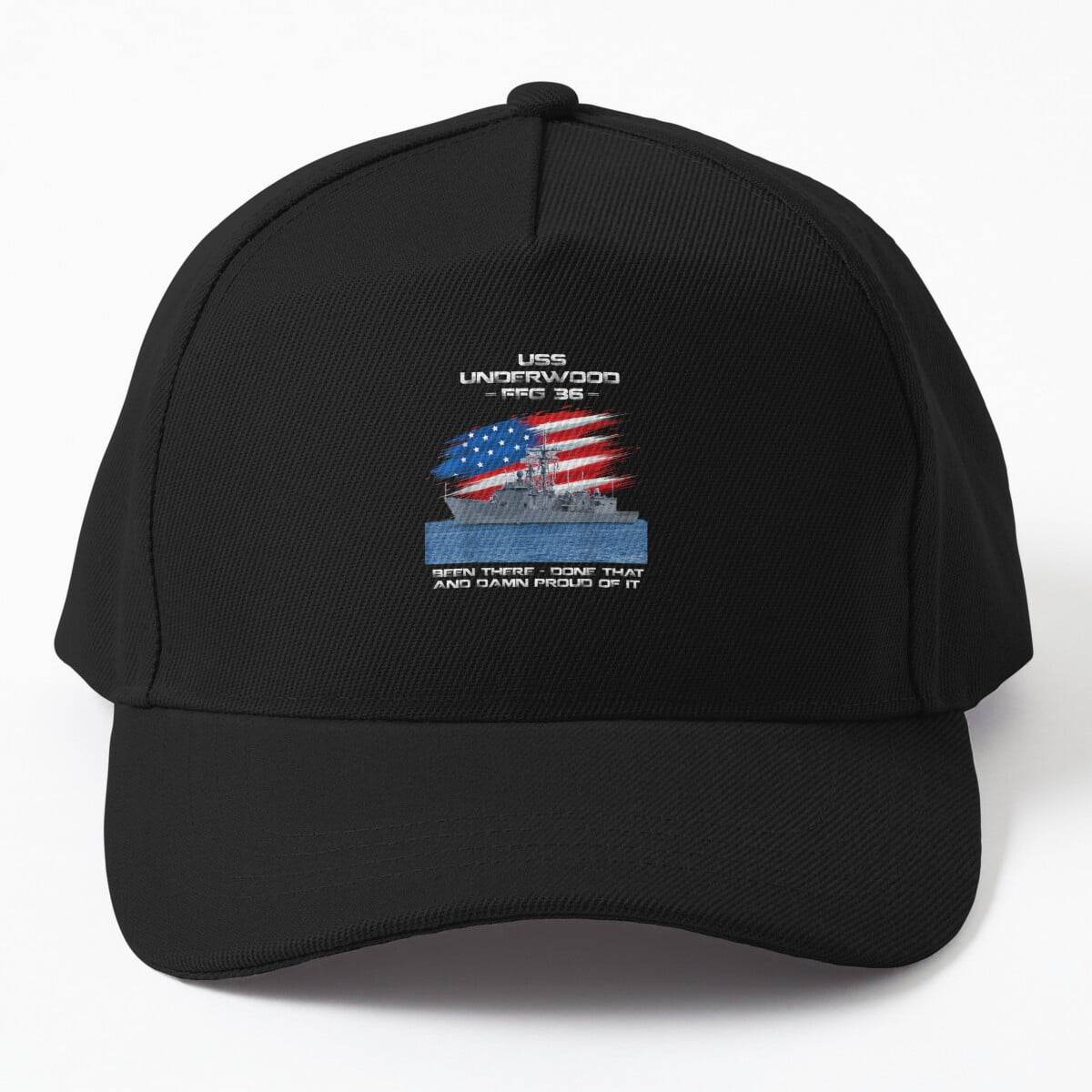 Tiny Hug Uss Underwood Ffg-36 Class Frigate American Flag Veteran Cap ...