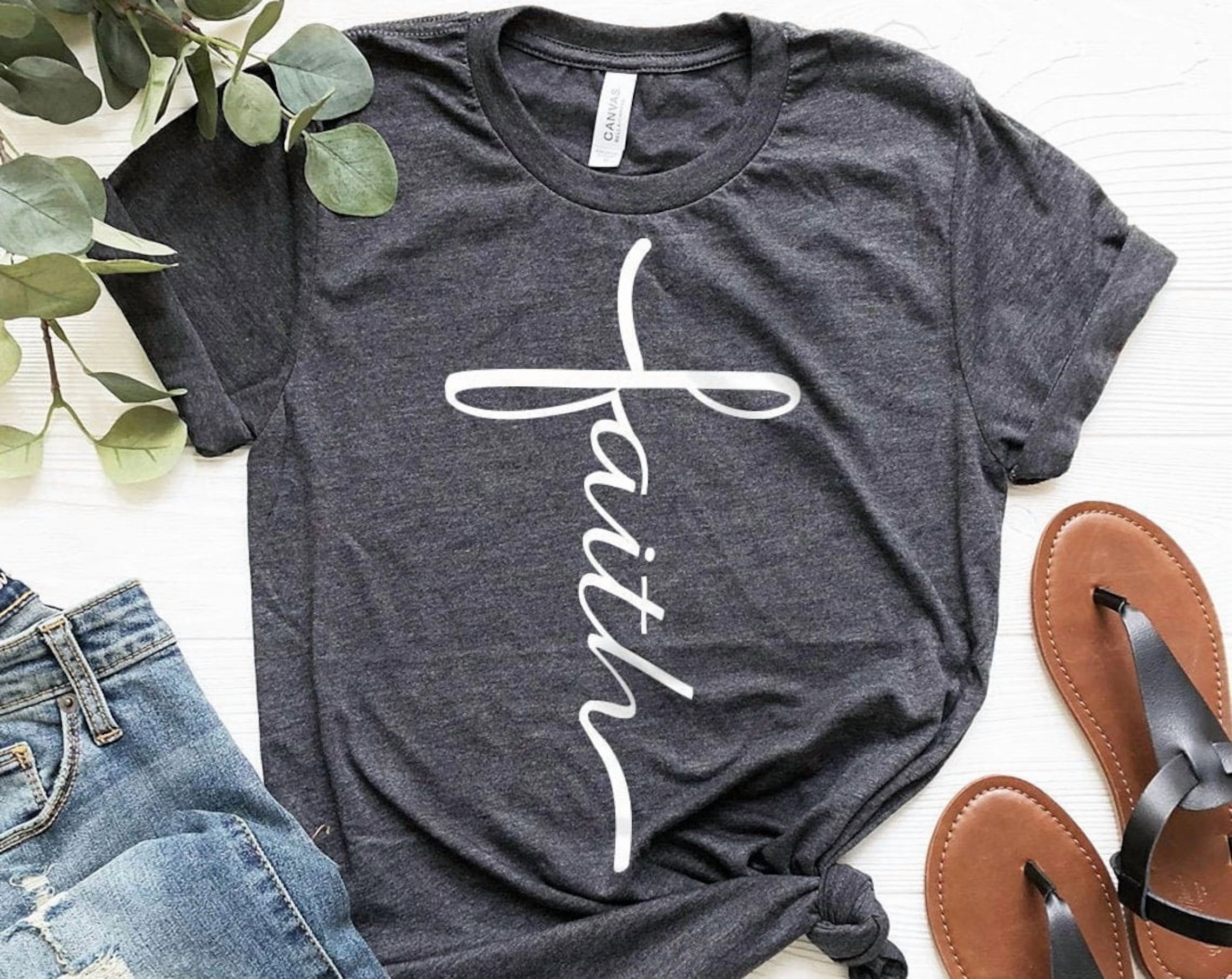 Tiny Hug Vertical Cross Shirt, Faith T-Shirt, Faith Cross Tee ...