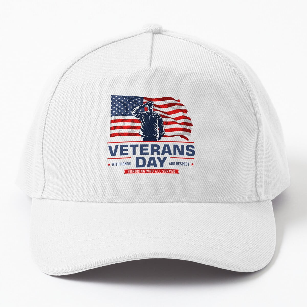 Tiny Hug Veteran'S Day With Honor And Respect Cap, Hats For Men, Gift ...