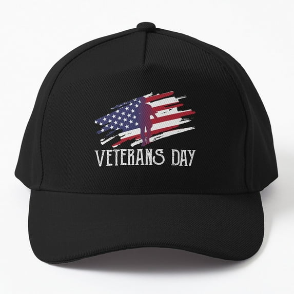 Tiny Hug Veterans Day - Usa Flag With Soldier Gradation Cap, Hats For ...