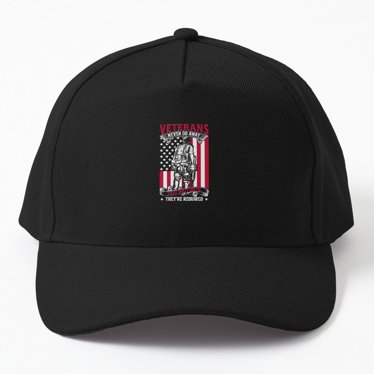 Tiny Hug Veterans Never Go Away, Veterans Day, Us Veteran Cap, Hats For ...