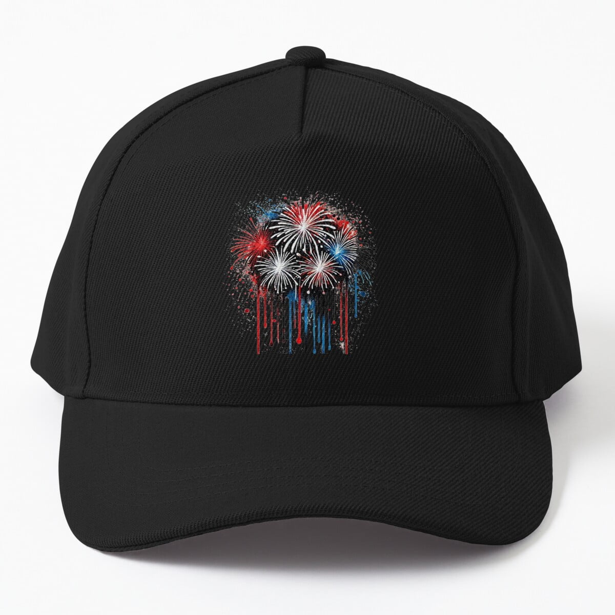 Tiny Hug Vibrant Fireworks Dripping Paint Design Cap Baseball Cap, Hats ...