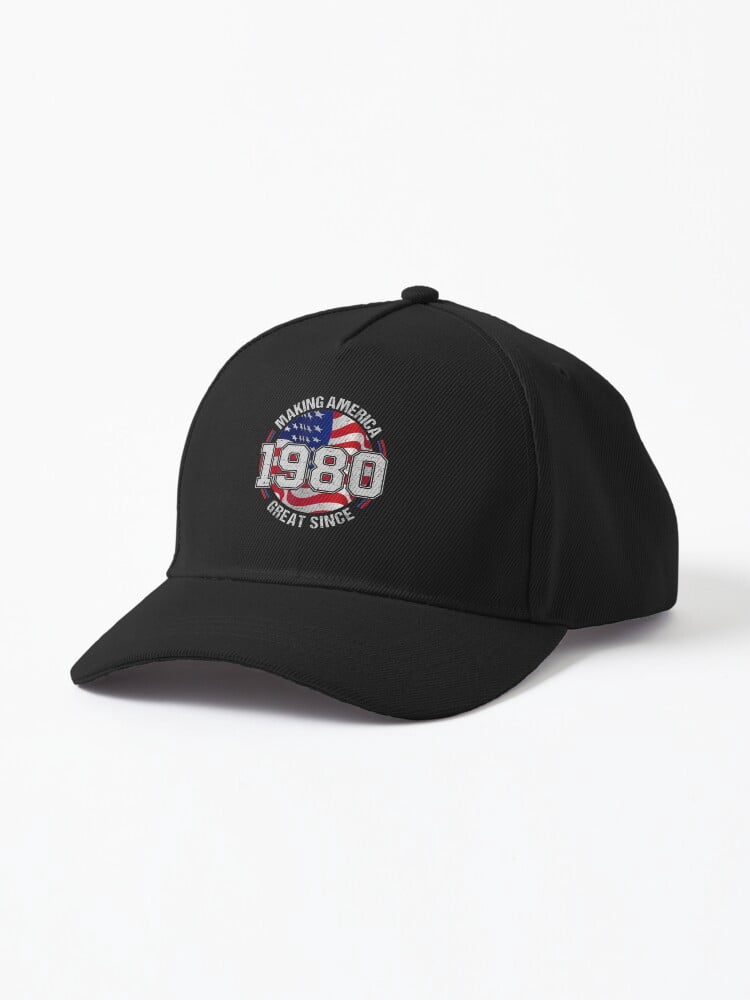 Tiny Hug Vintage Making America Great Since 1980 Usa Flag Birthday Cap ...