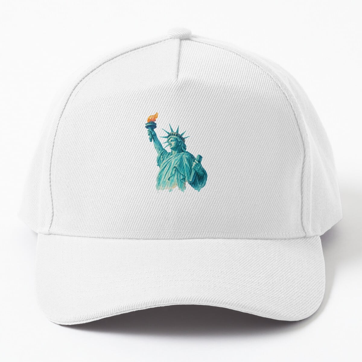 Tiny Hug Water Splash Statue Of Liberty Monochrome Patriotic Cap, Hats ...