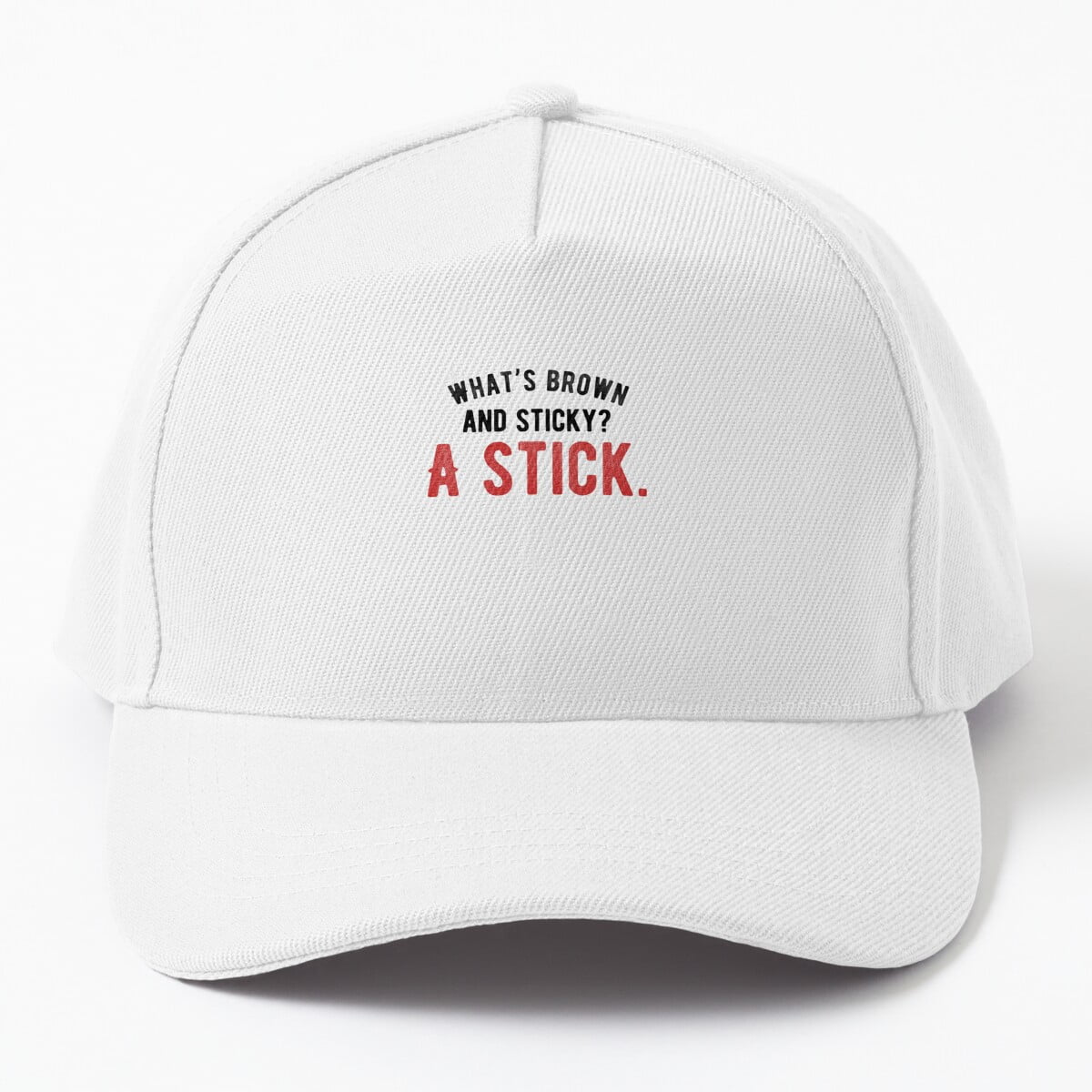 Tiny Hug What’S Brown And Sticky? A Stick. Dad Jokes Cap Hats For Men ...