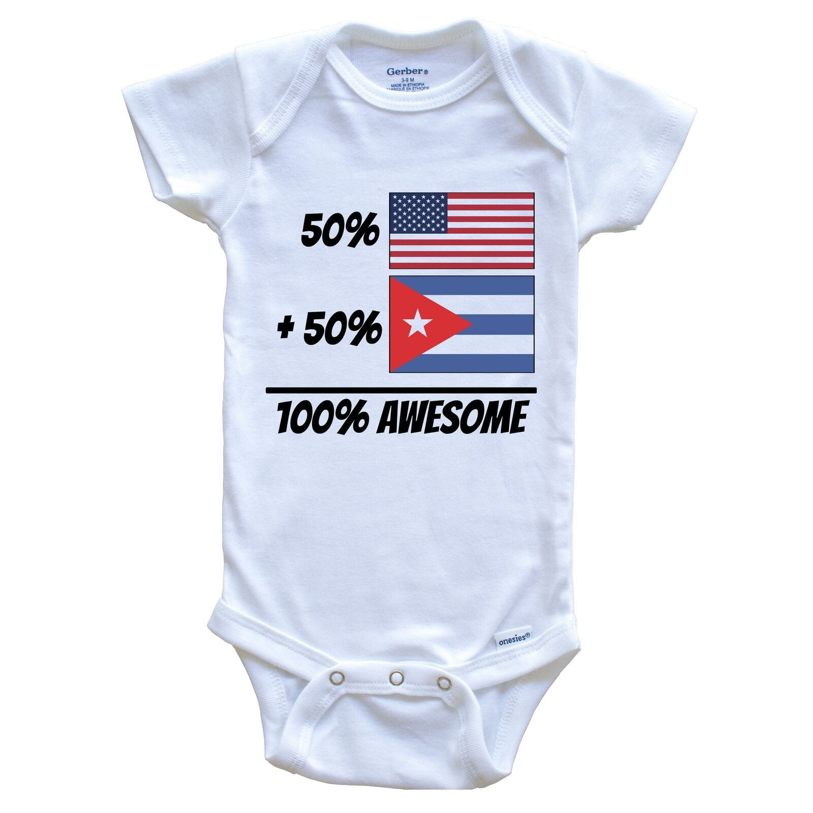 Tiny Hug50% American Plus 50% Cuban Equals 100% Awesome Cute Cuba Flag ...
