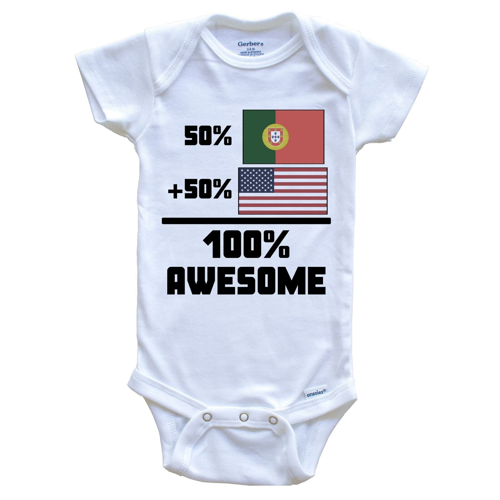 Tiny Hug50% Portuguese 50% American 100% Awesome Funny Portugal Flag ...