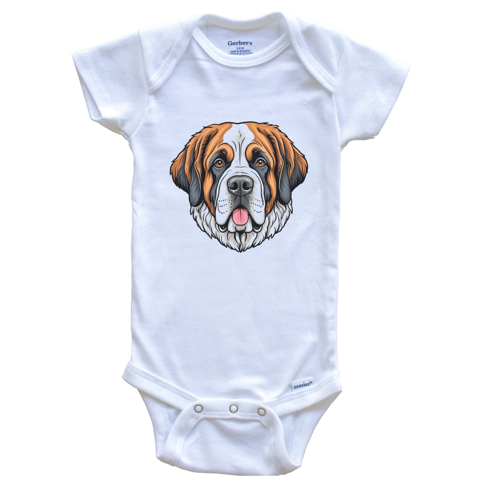Tiny HugCute Saint Bernard Dog Breed Baby Bodysuit, New Born, Baby ...