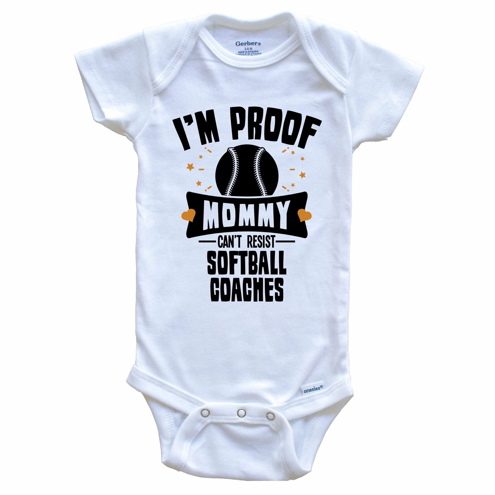 Tiny HugFunny Softball Bodysuit - I'M Proof Mommy Can'T Resist Softball ...