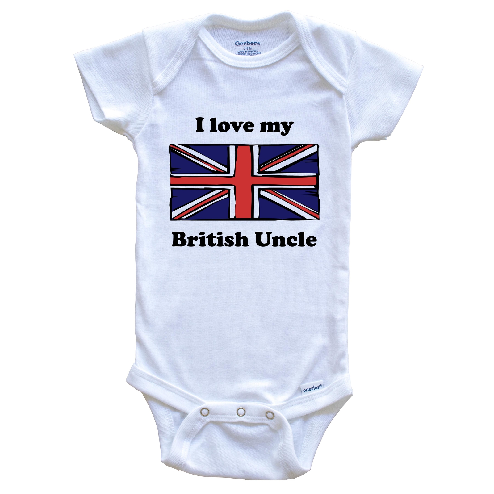 Tiny HugI Love My British Uncle United Kingdom Flag Niece Nephew One ...