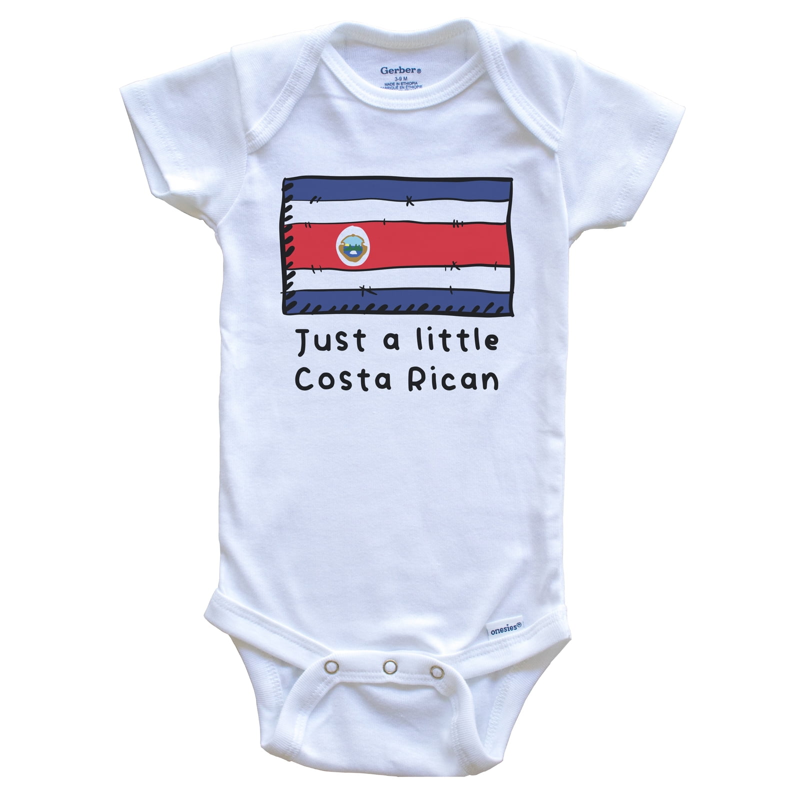Tiny HugJust A Little Costa Rican Funny Cute Costa Rica Flag One Piece ...