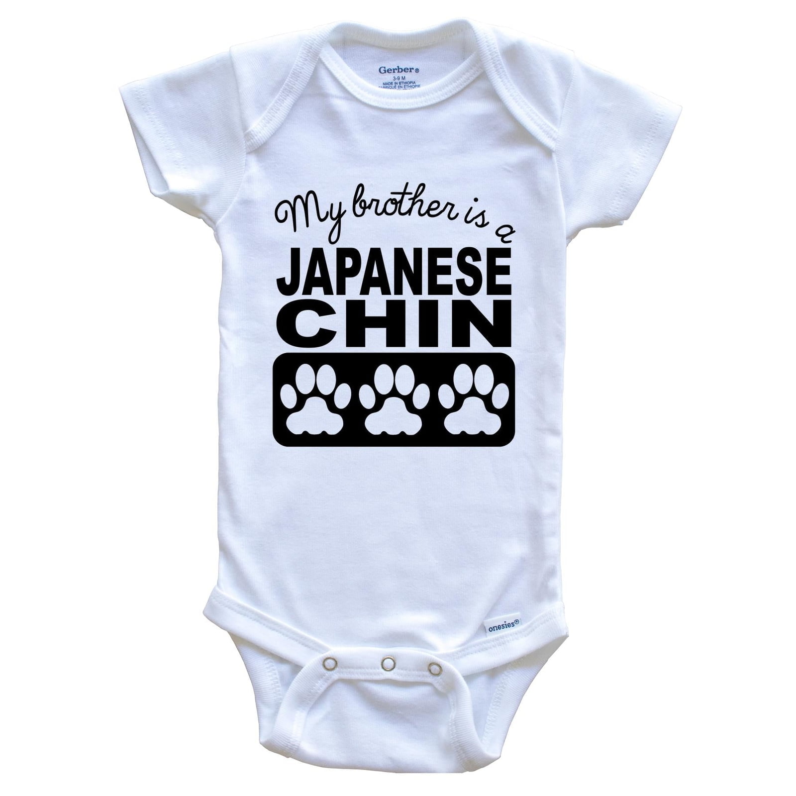 Tiny HugMy Brother Is A Japanese Chin One Piece Baby Bodysuit One Piece ...