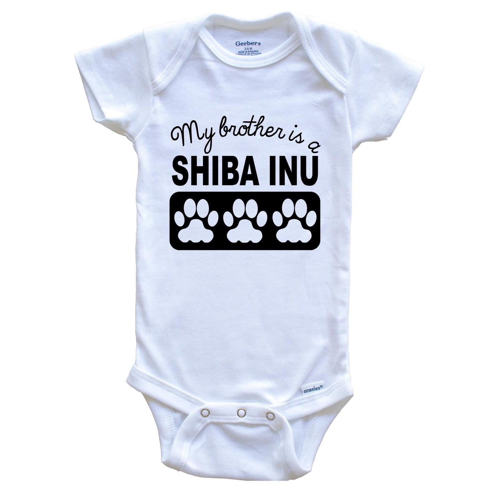 Tiny HugMy Brother Is A Shiba Inu One Piece Baby Bodysuit One Piece ...