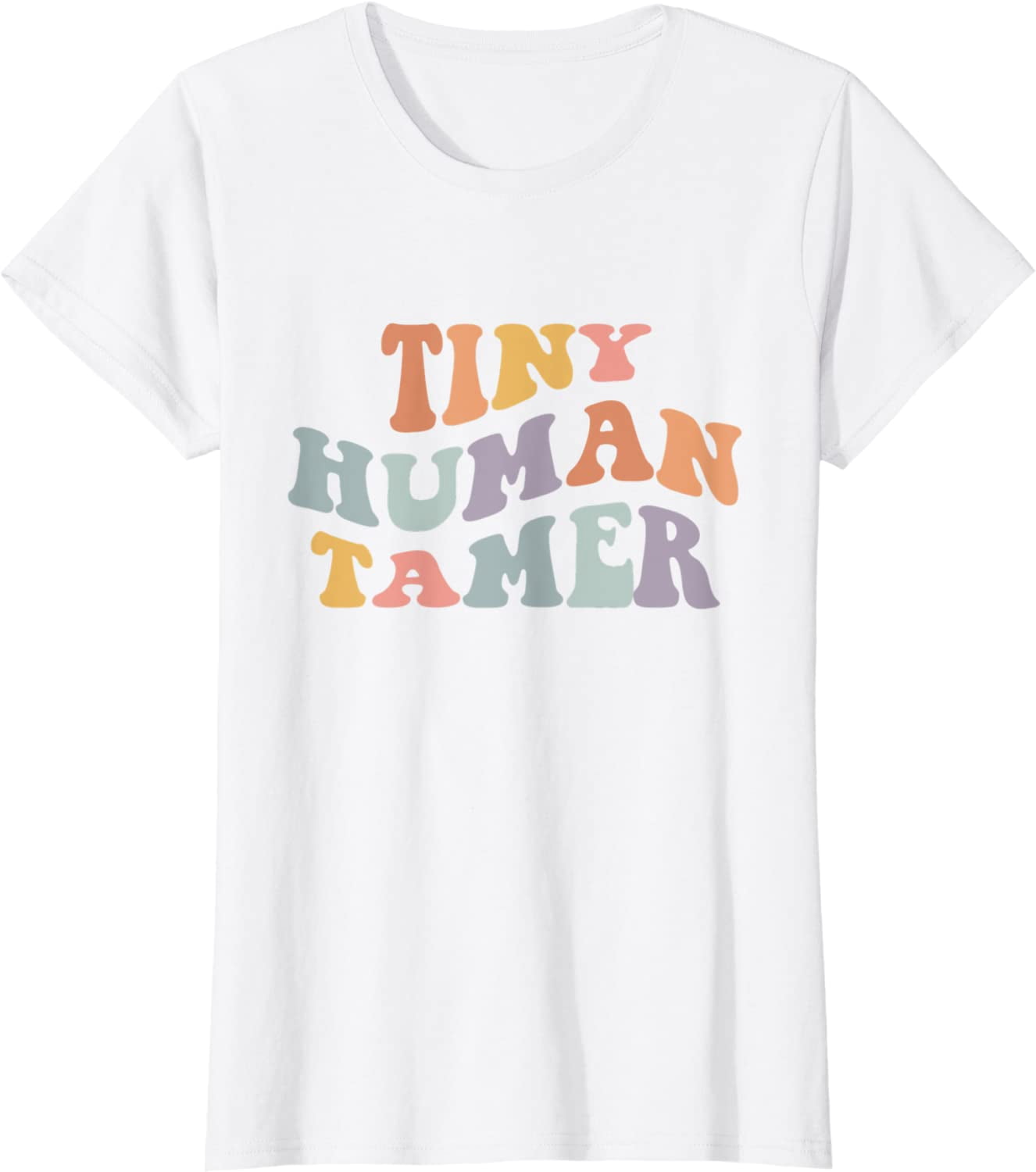Tiny Human Tamer Funny Teacher Sarcastic Teacher Life T-Shirt - Walmart.com