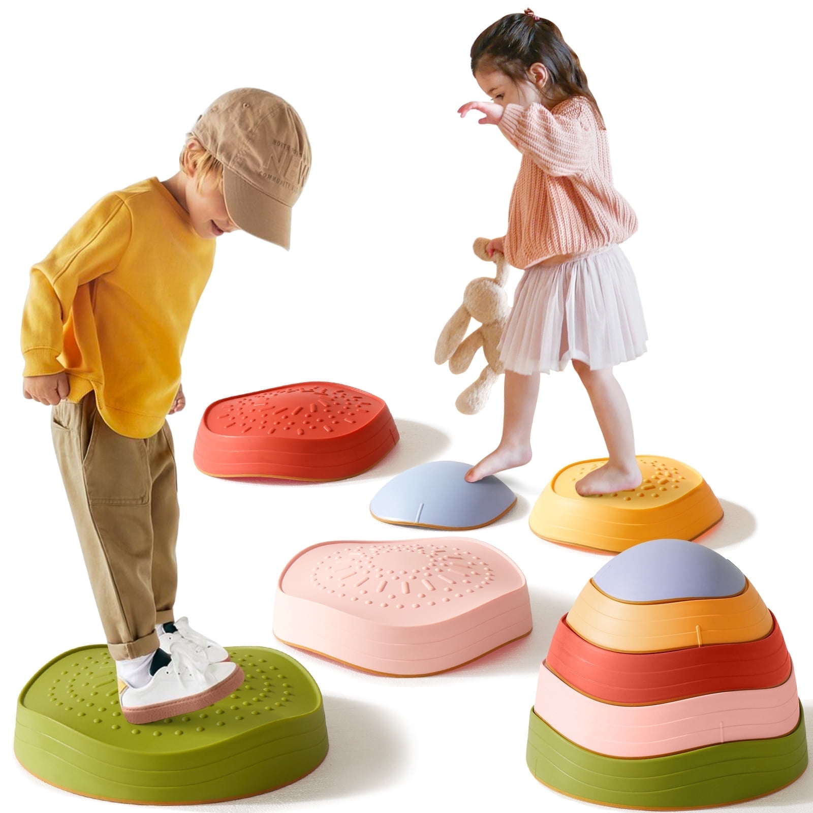 Tiny Land 5pcs Non-Slip Balance Stepping Stones for Kids – Multipack ...