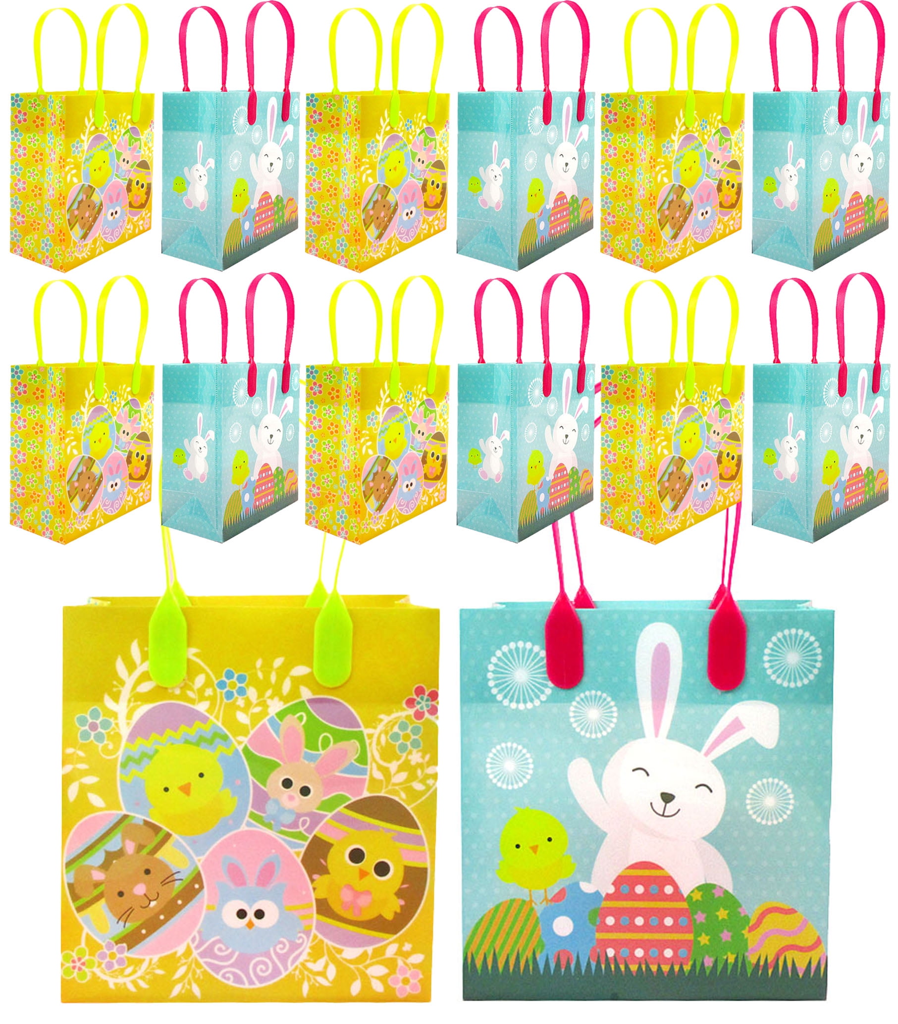 Tiny Mills Easter Party Favor Bags Treat Bags with Handles, Easter ...