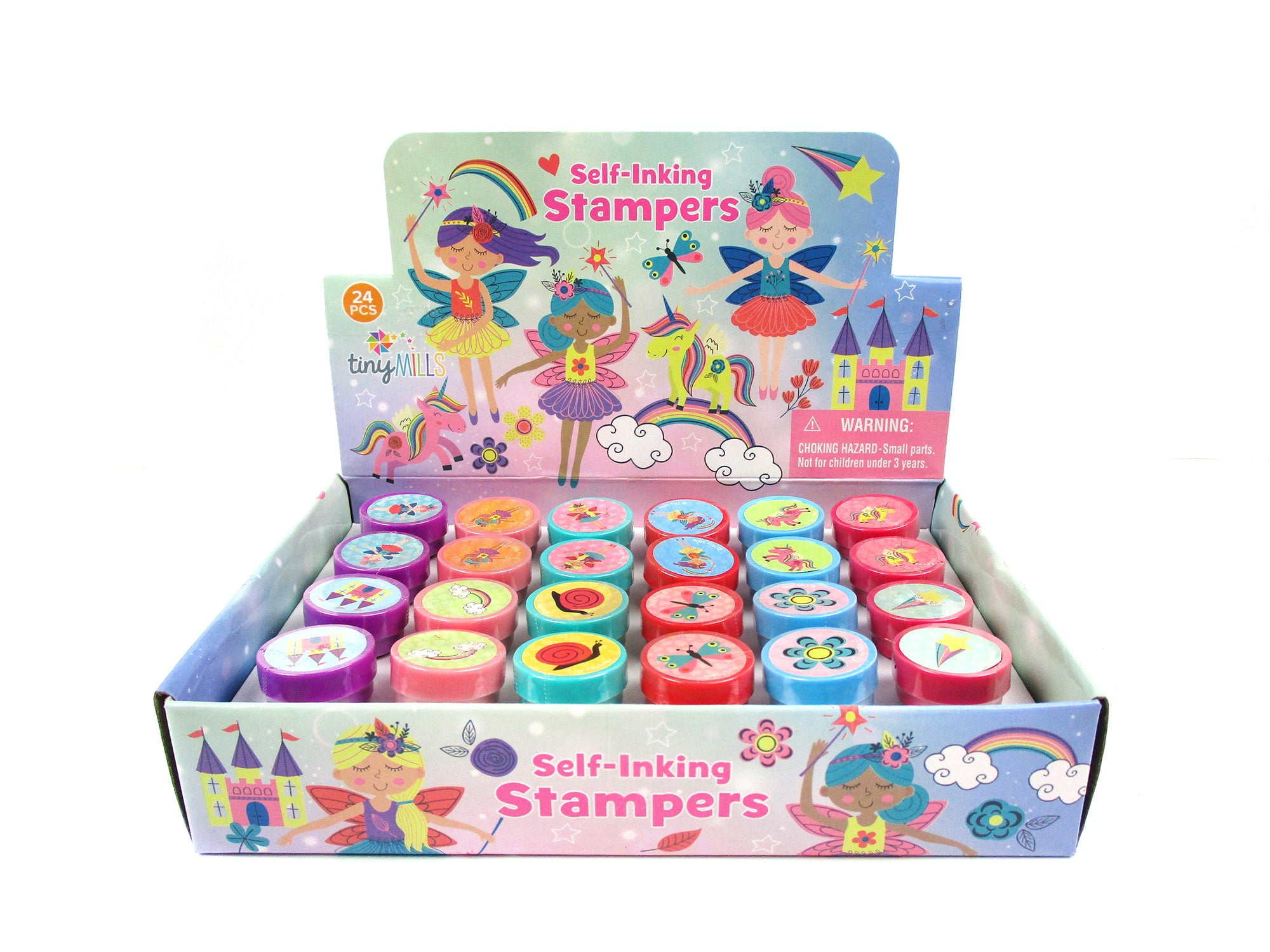 Tiny Mills Magic Fairies 24pc Self-Inking Stamp Set for Kids, Birthday ...