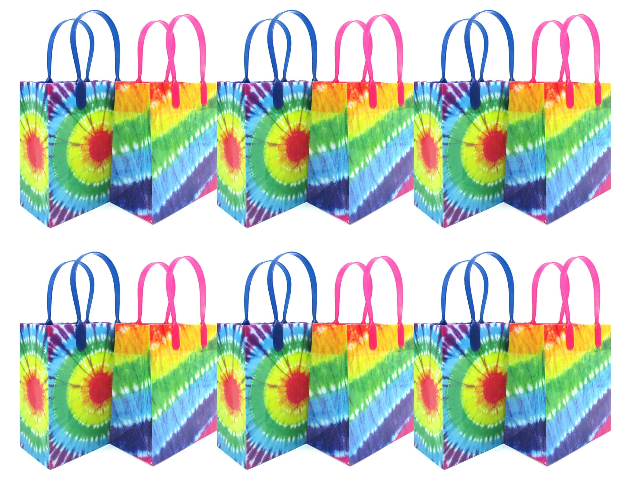 Tiny Mills Tie Dye Party Favor Treat Bags for Kids, Birthday Parties ...