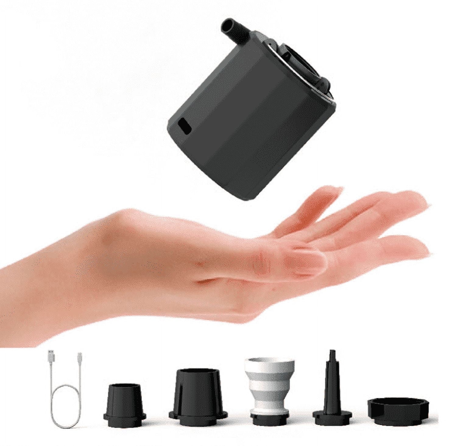 Tiny Mini Electric Air Pump with Camping Light,1600mAh Battery Type-C ...