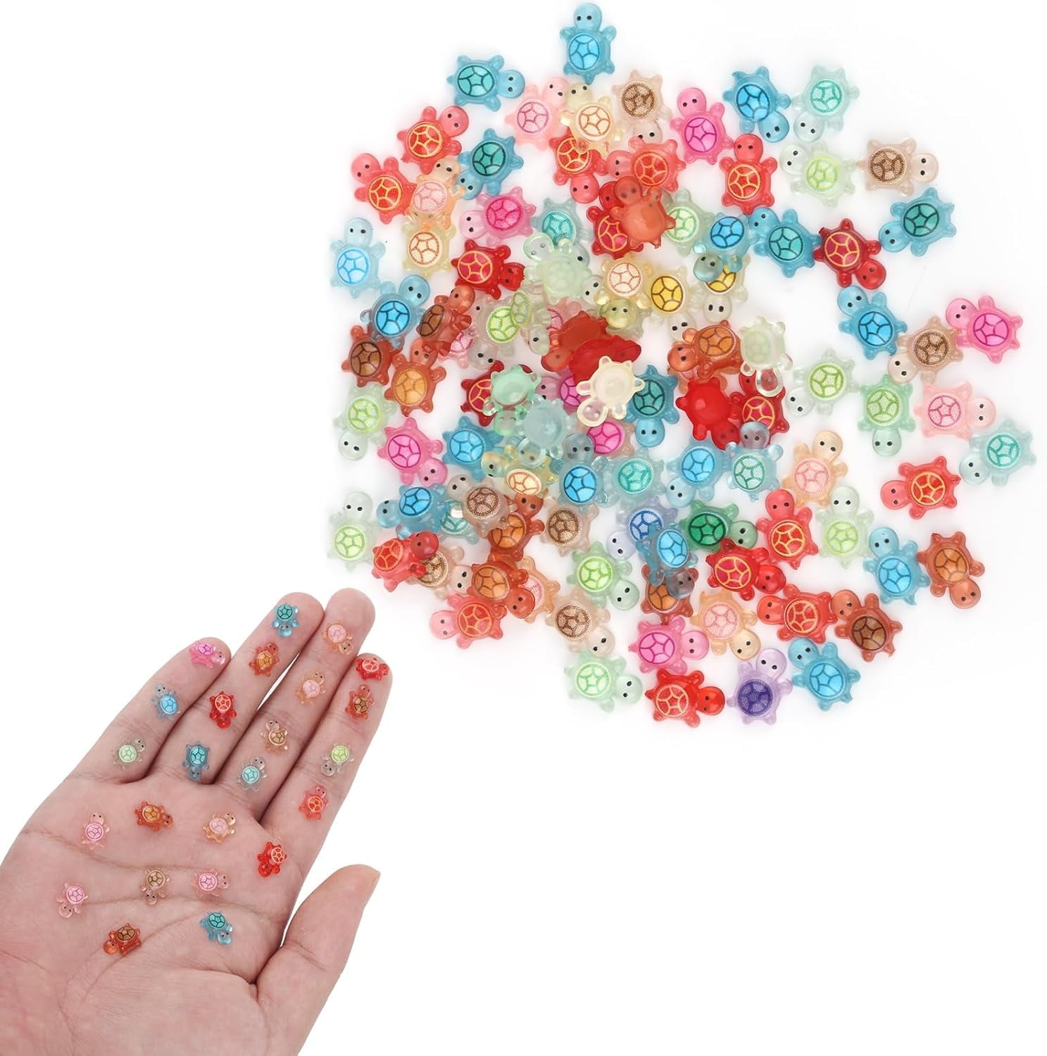 Tiny Mini Resin Turtles 100PCS – Night Glow Turtle Figurines, Animals ...