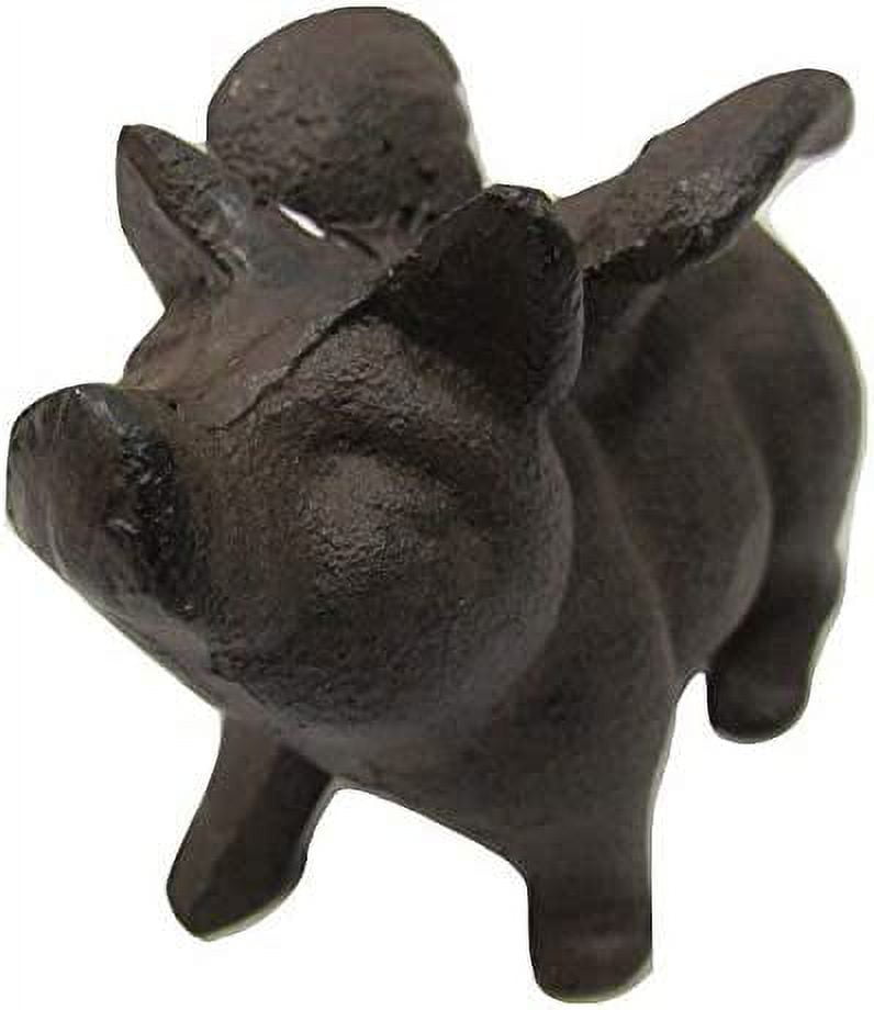 Tiny Miniature Cast Iron Flying Angel Pig Hog 3.75 Inch Rustic ...