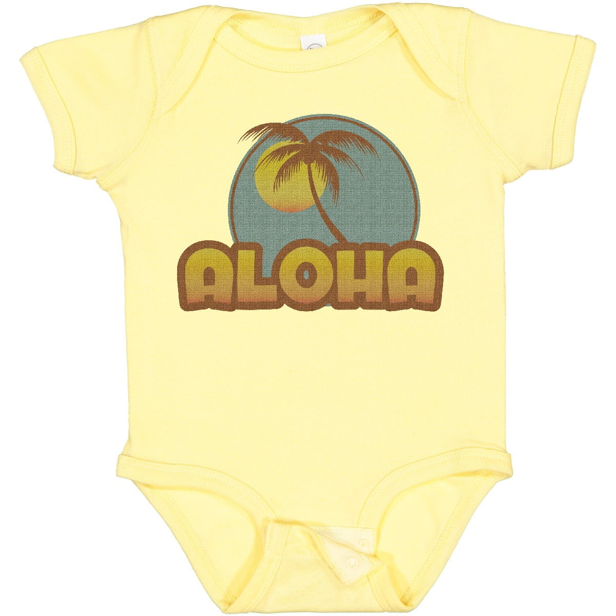 Tiny Nest Aloha Palm Baby Bodysuit Hawaii Hula Island Mahalo Maui Tree ...